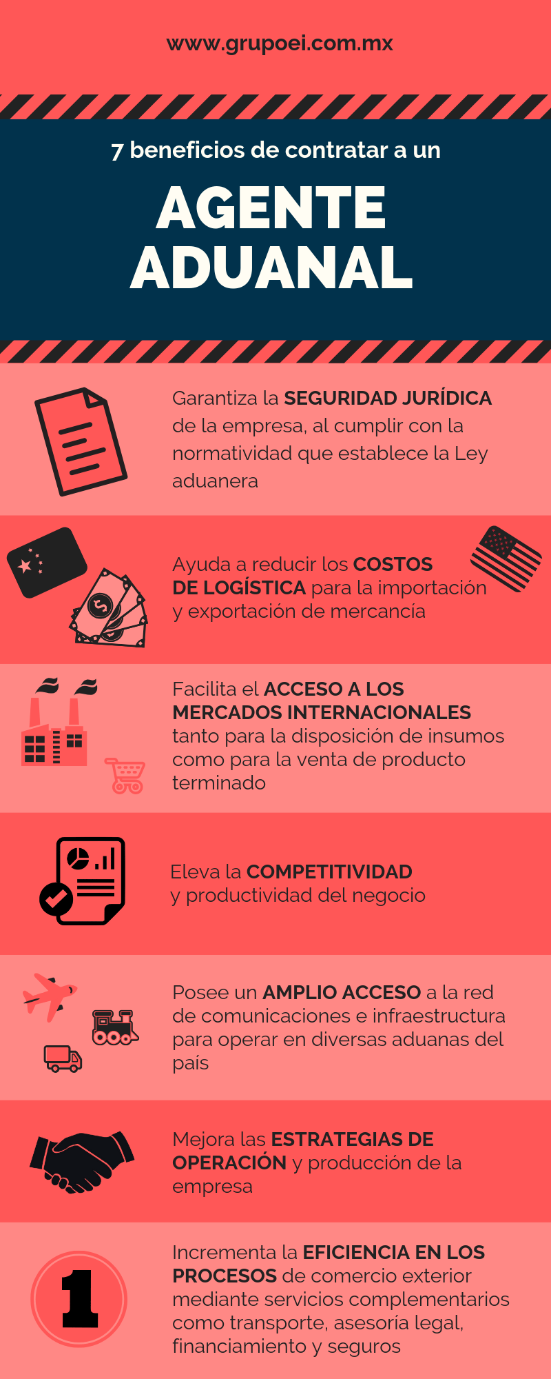 7 beneficios de contratar un agente aduanal [Infografía]