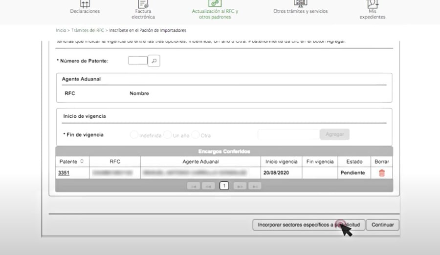 ¿Qué es el encargo conferido?